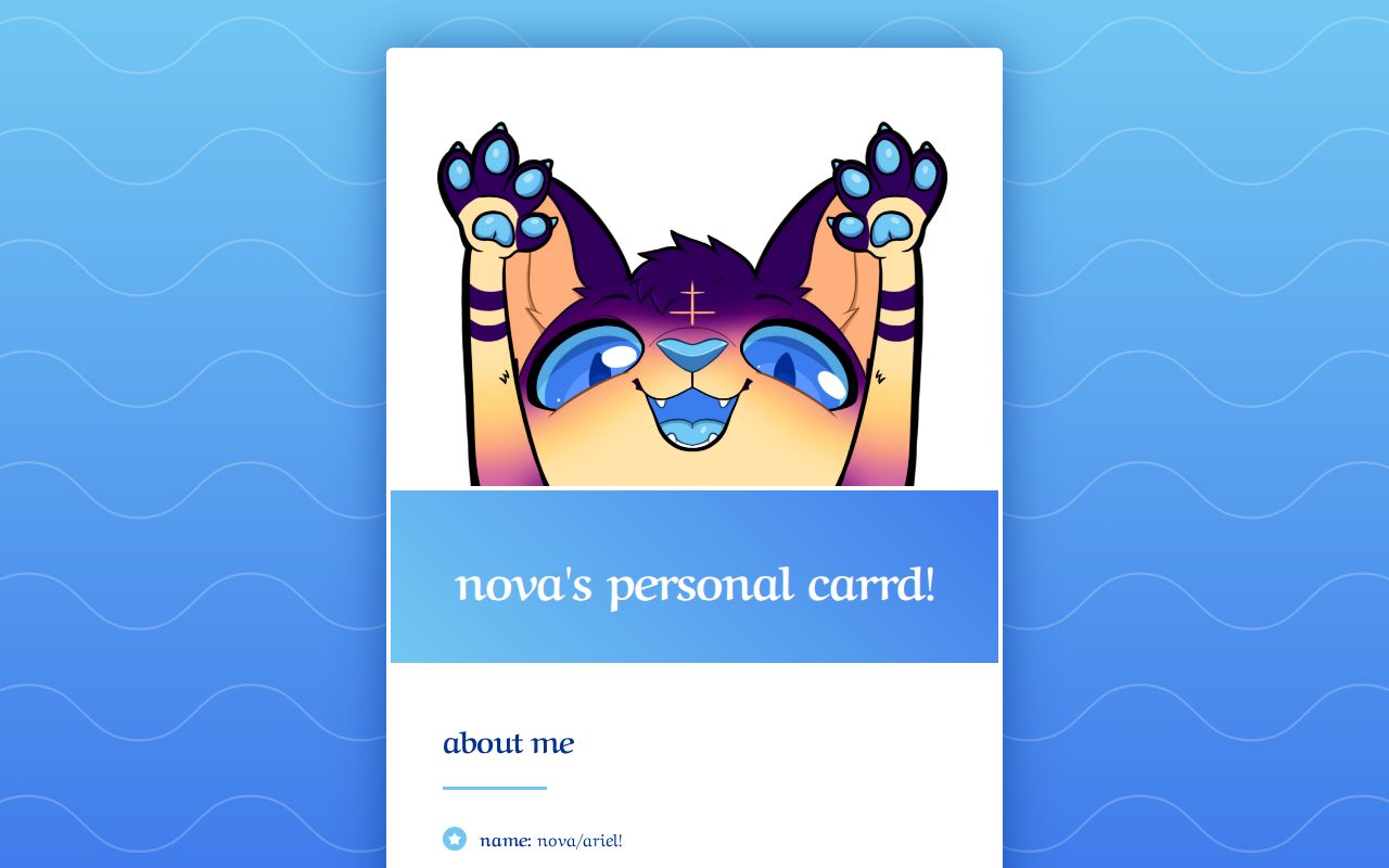 💙 nova's personal carrd! 💙